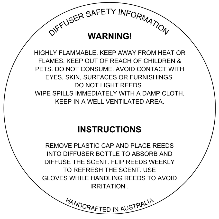 Diffuser Warning Labels - Roll of 1000 – Pure Candle Supplies Melbourne